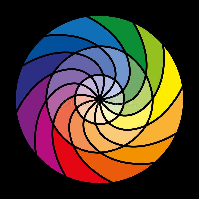 Color Wheel or Color Circle with Twelve Colors Stock Vector ...