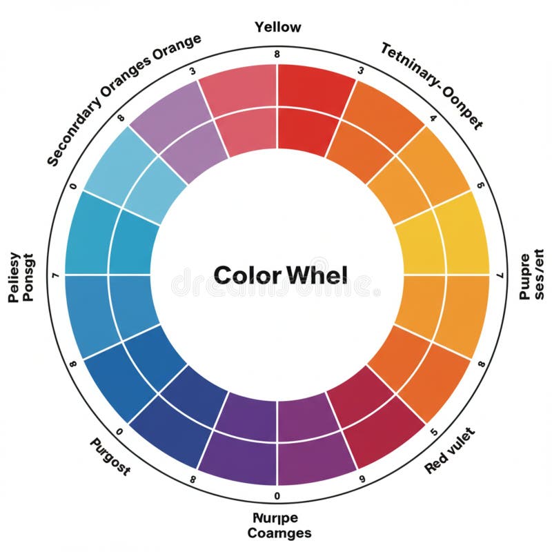 Color Wheel with a Circular Gradient Blending through Various Hues ...