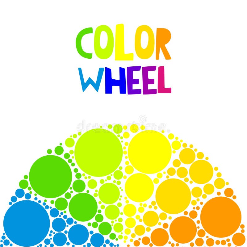 Color Wheel or Color Circle on Background Stock Vector - Illustration ...