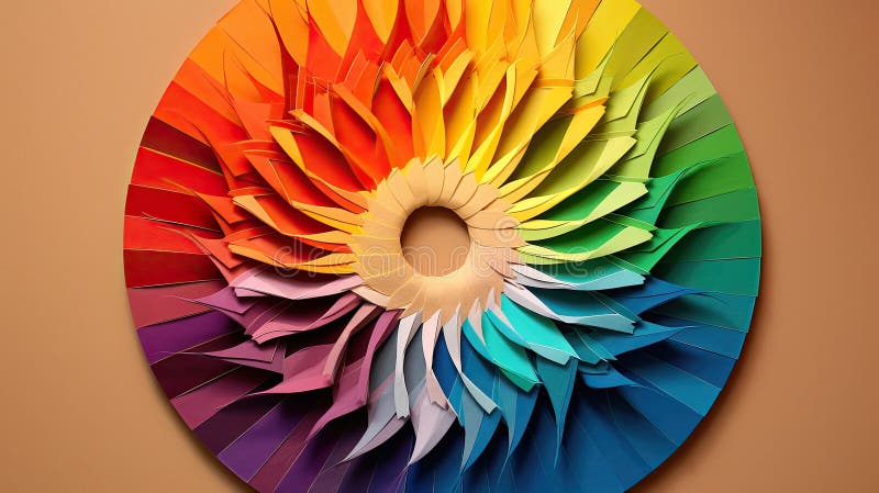Color Wheel, Color Spectrum Swatch Samples, AI Generated Stock Image ...