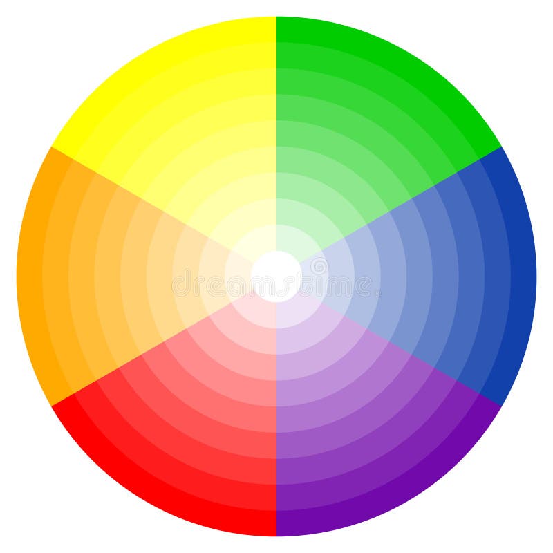 Color Wheel with Twelve Colors Stock Vector - Illustration of mixture ...