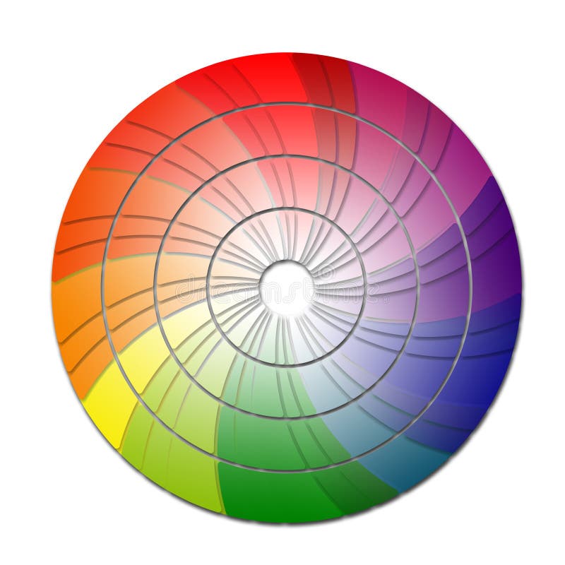 Color Wheel Concept on White Background Stock Illustration ...
