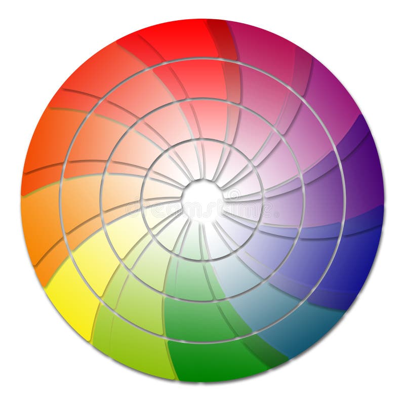 Color Wheel Concept on White Background Stock Illustration ...