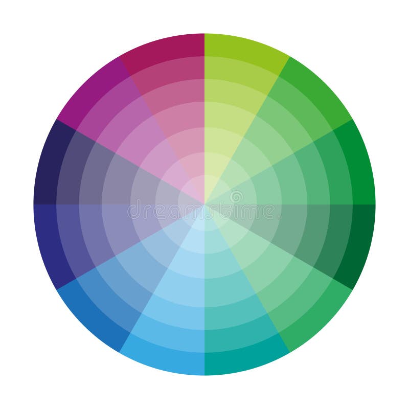 Color Wheel. Cool Palette. Gradient Spectrum. Vector Circle Stock ...