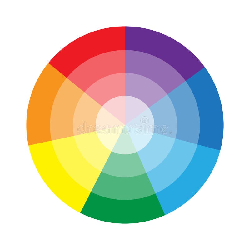 Color Wheel Gradient. Spectrum Circle Palette. Bright Rainbow Hues ...