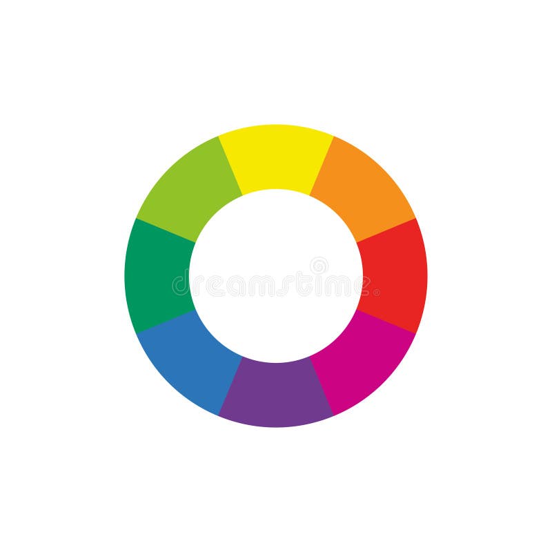 Color Wheel Icon Design on White Background Stock Vector - Illustration ...