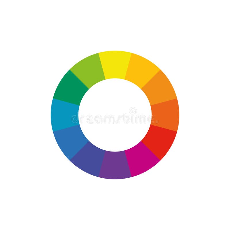 Color Wheel Icon Design on White Background Stock Vector - Illustration ...