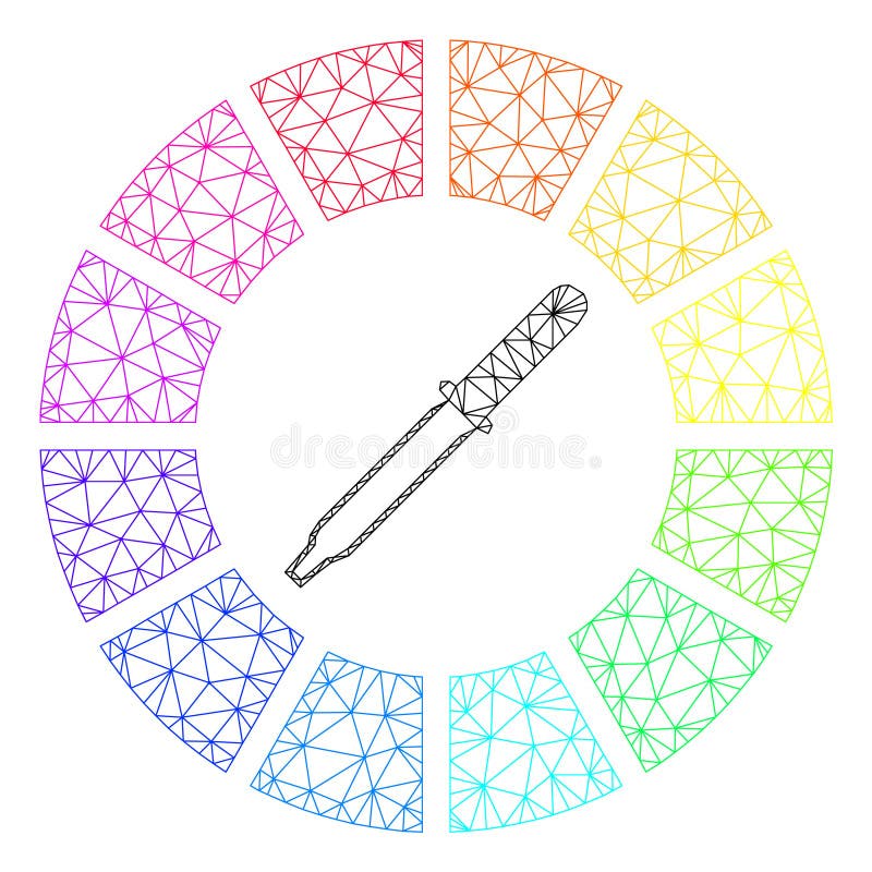 Color Wheel Polygonal Frame Vector Mesh Illustration Stock Vector ...