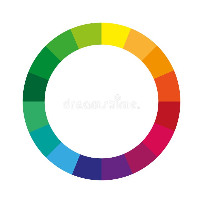 Color Wheel Ring. Gradient Spectrum Circle. Rainbow Hues Graphic ...