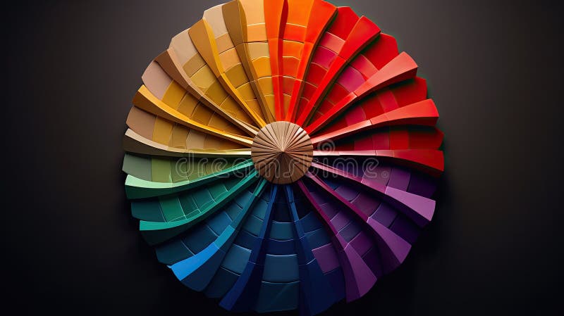 Color Wheel, Color Spectrum Swatch Samples, AI Generated Stock ...