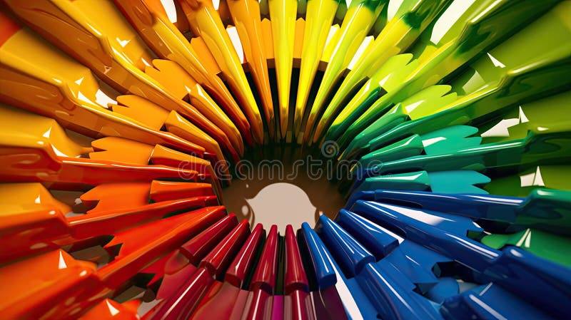 Color Wheel, Color Spectrum Swatch Samples, AI Generated Stock ...