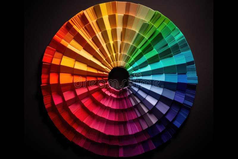 Color Wheel, Color Spectrum Swatch Samples, AI Generated Stock ...