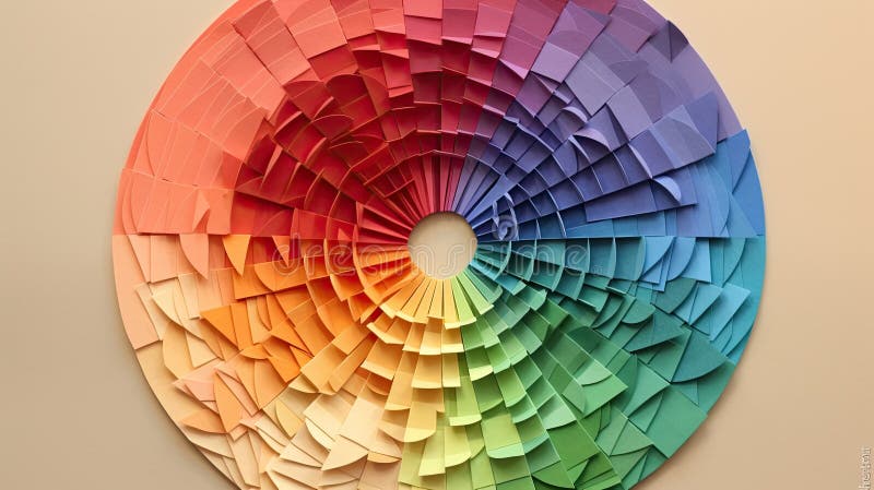 Color Wheel, Color Spectrum Swatch Samples, AI Generated Stock ...