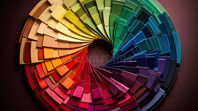 Color Wheel, Color Spectrum Swatch Samples, AI Generated Stock ...