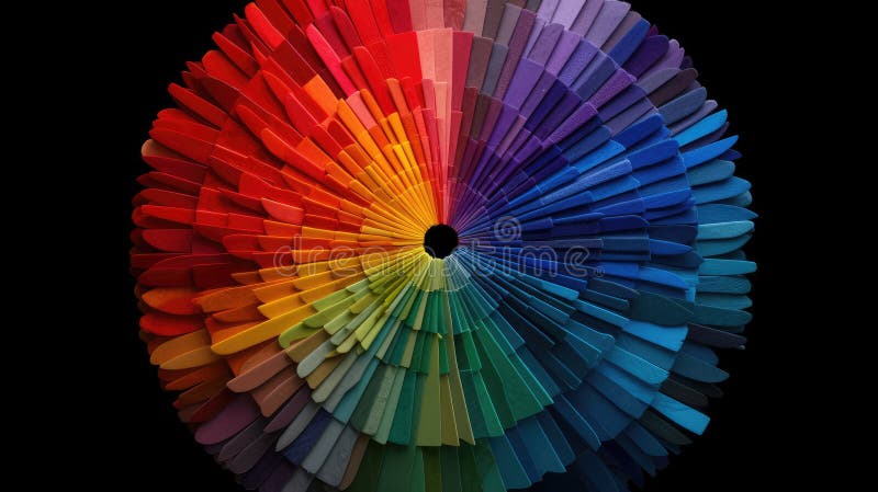 Color Wheel, Color Spectrum Swatch Samples, AI Generated Stock ...