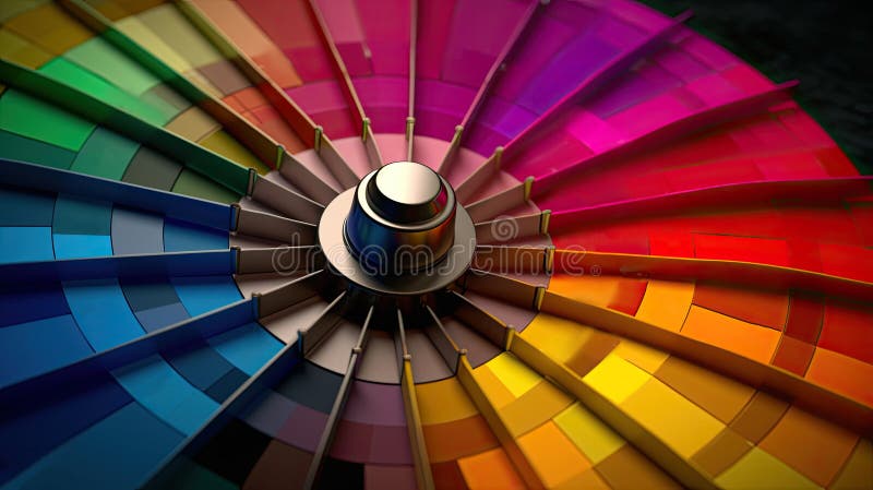 Color Wheel, Color Spectrum Swatch Samples, AI Generated Stock ...
