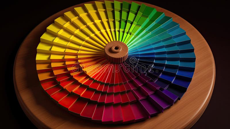 Color Wheel, Color Spectrum Swatch Samples, AI Generated Stock ...