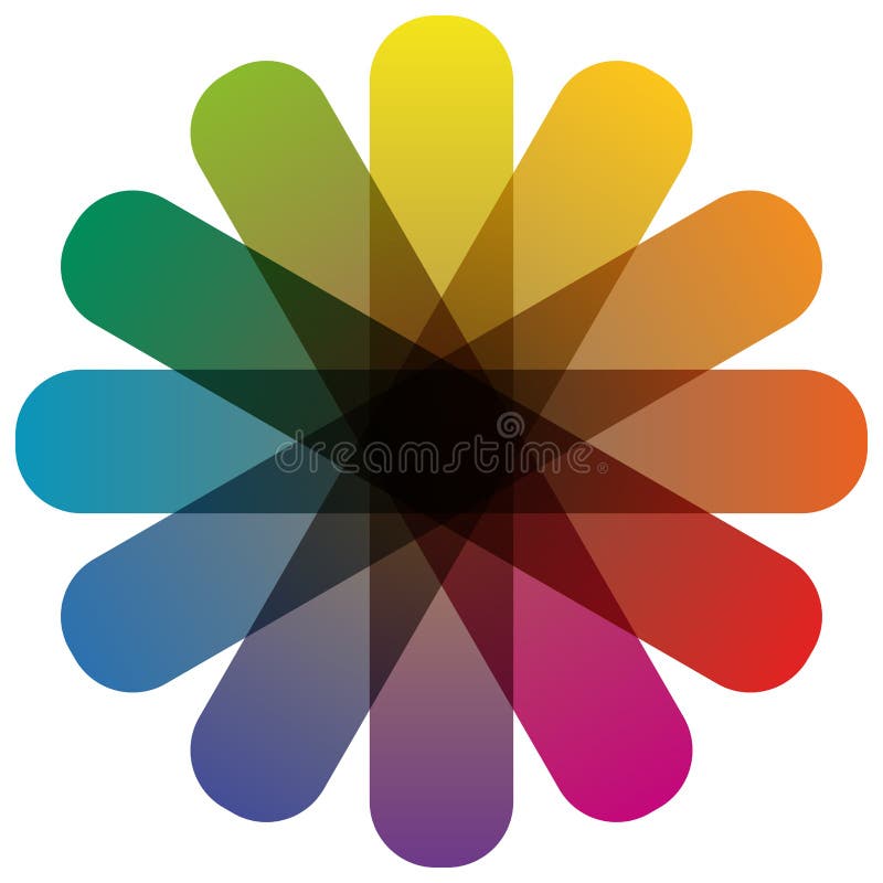 Color Wheel with Twelve Colors Stock Vector - Illustration of cmyk ...