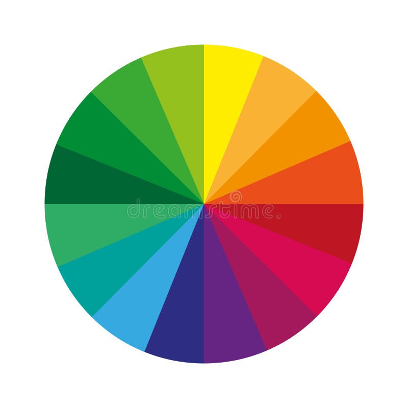 Color Wheel Vector. Circular Color Spectrum. Multicolored Segments ...