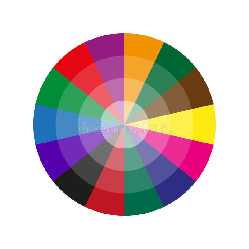 Color Wheel Vector. Spectrum Circle Illustration. Vibrant Rainbow ...