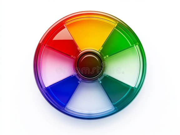 A Color Wheel with a White Background Stock Photo - Image of colors ...