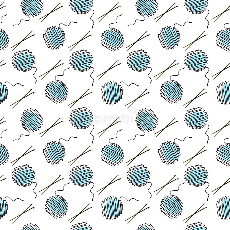 Color Winter Color Warm Knitting Clothes Pattern in Doodle Technique ...