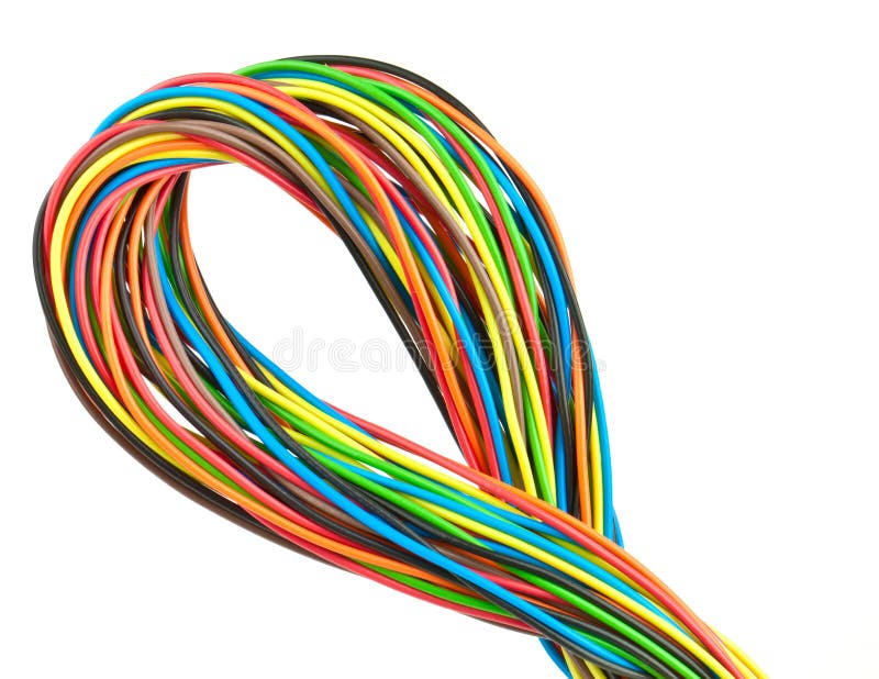 Colored wire stock photo. Image of macro, multicore, cable - 6020976