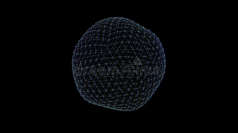 Color Wire Sphere Intro Able To Loop Seamless Stock Video - Video of ...
