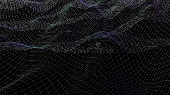 Color wire wave intro 3d stock illustration. Illustration of energy ...