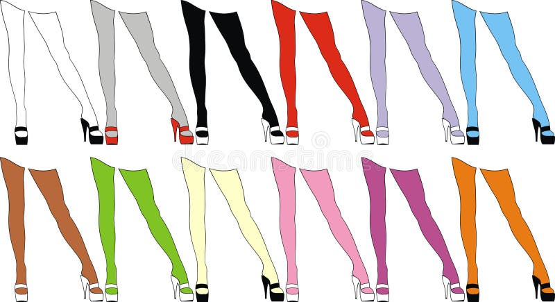 Color woman legs stock vector. Illustration of body, isolated - 54097788
