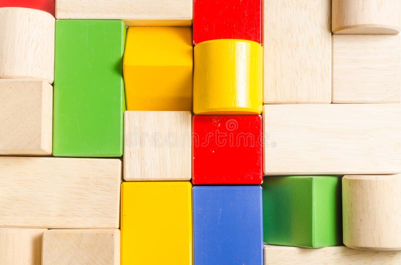 Color wooden blocks stock image. Image of color, wood - 72893033