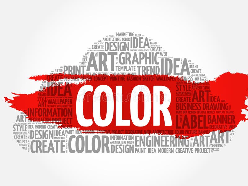 COLOR Word Cloud, Creative Concept Stock Illustration - Illustration of ...