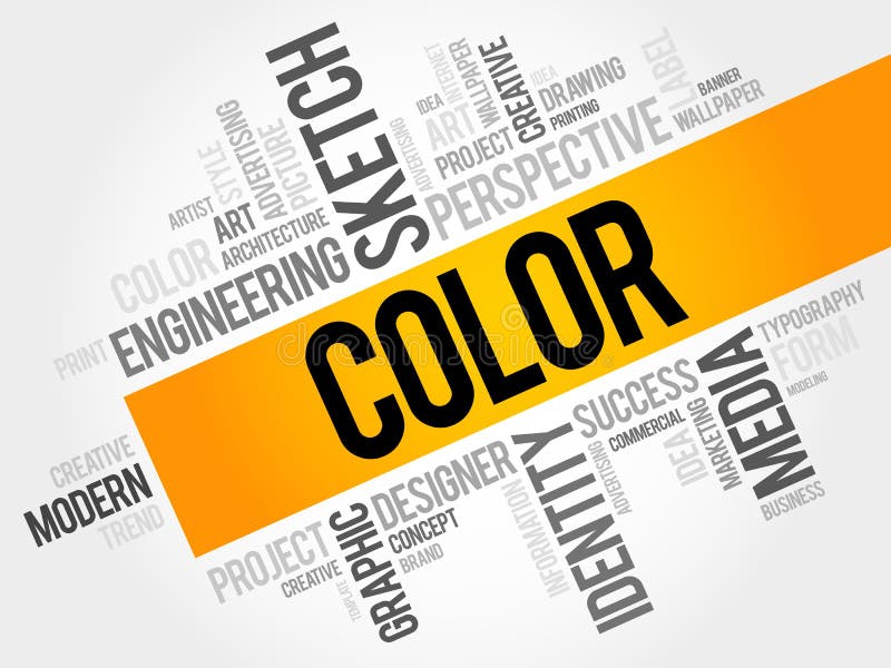 COLOR word cloud stock illustration. Illustration of font - 200157528