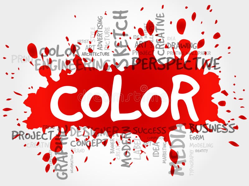 COLOR word cloud stock illustration. Illustration of collage - 200311969