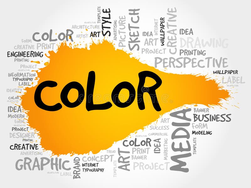 COLOR word cloud stock photo. Image of create, background - 200716638