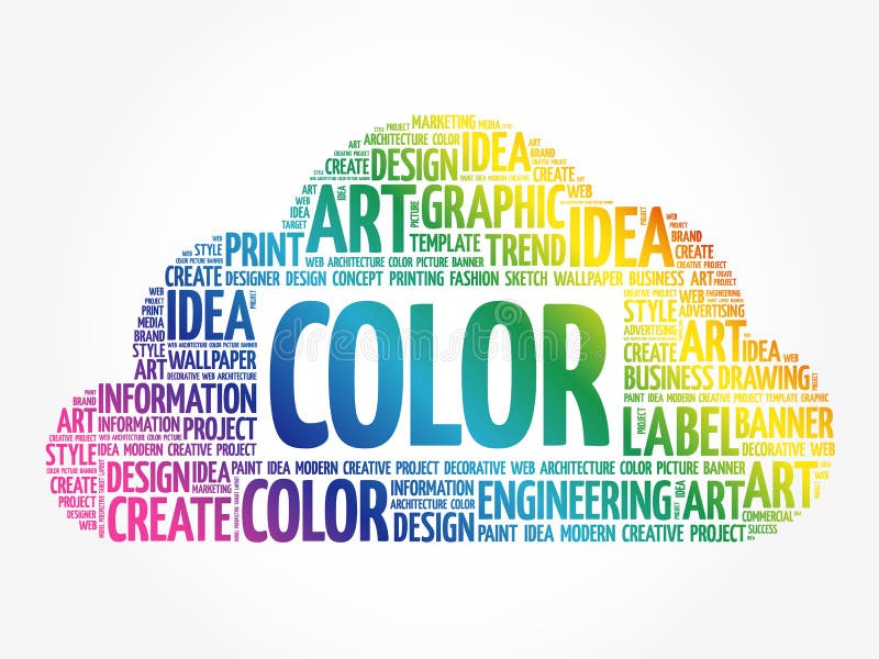 COLOR Word Cloud, Creative Concept Stock Illustration - Illustration of ...