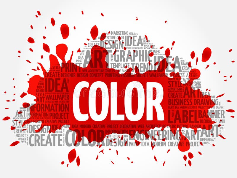 COLOR Word Cloud, Creative Concept Stock Illustration - Illustration of ...