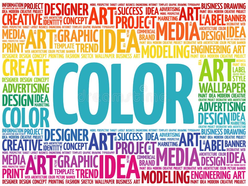 COLOR Word Cloud, Creative Concept Stock Illustration - Illustration of ...
