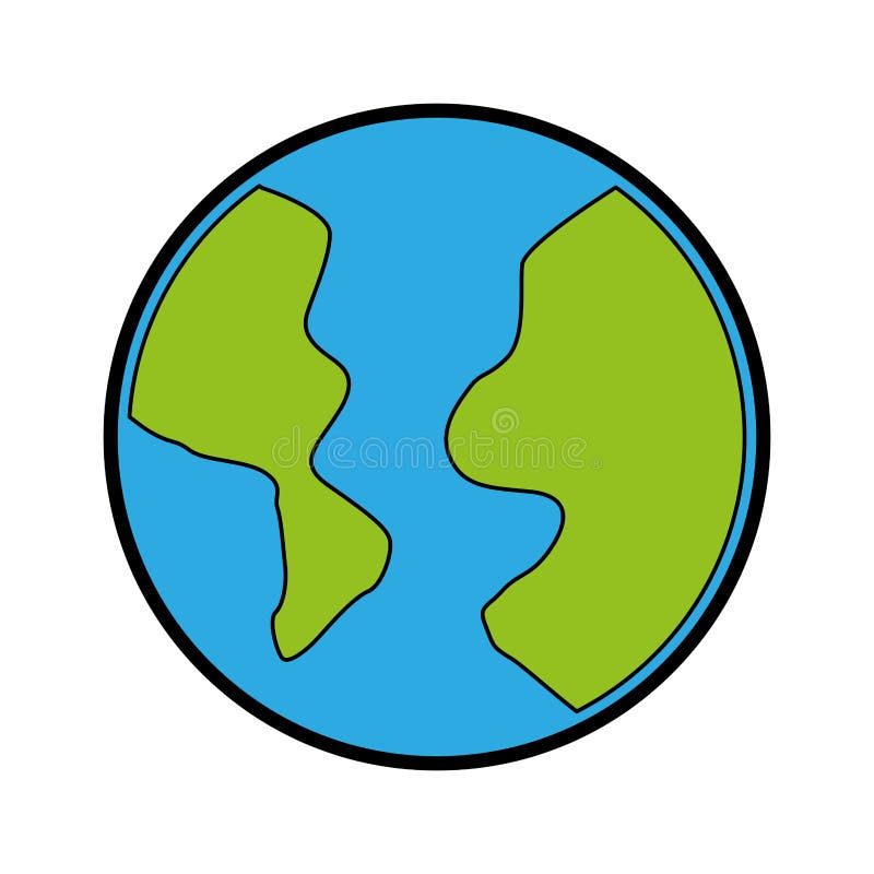 Color world cartoon stock vector. Illustration of global - 94054536