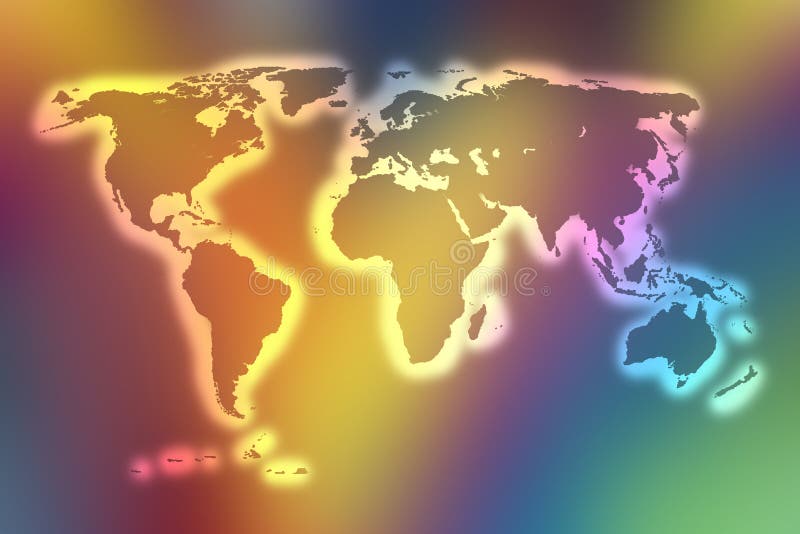 Color world map stock illustration. Illustration of international - 5548963