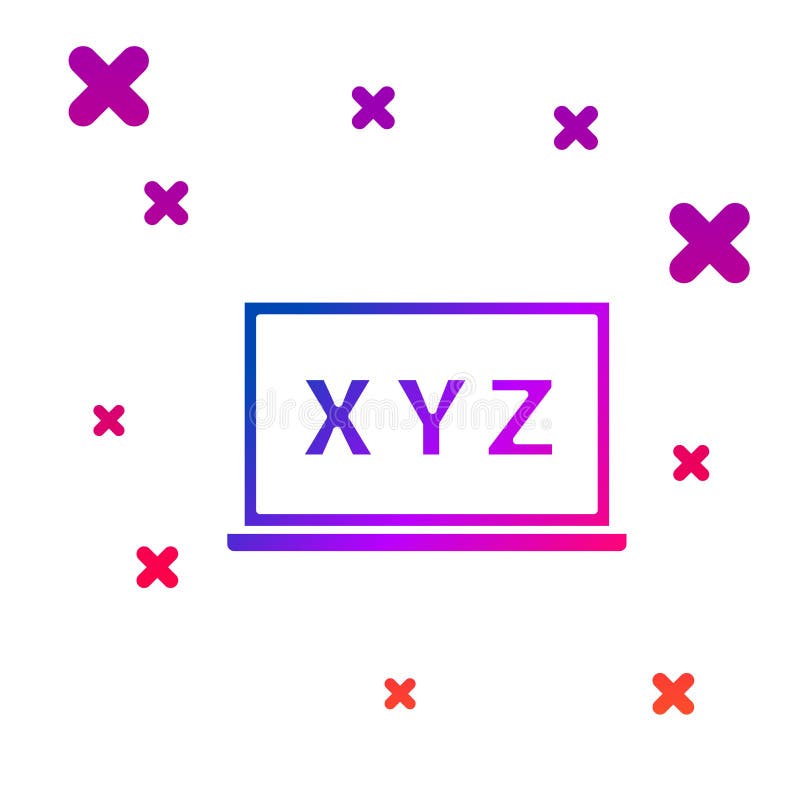 Color XYZ Coordinate System Icon Isolated on White Background. XYZ Axis ...