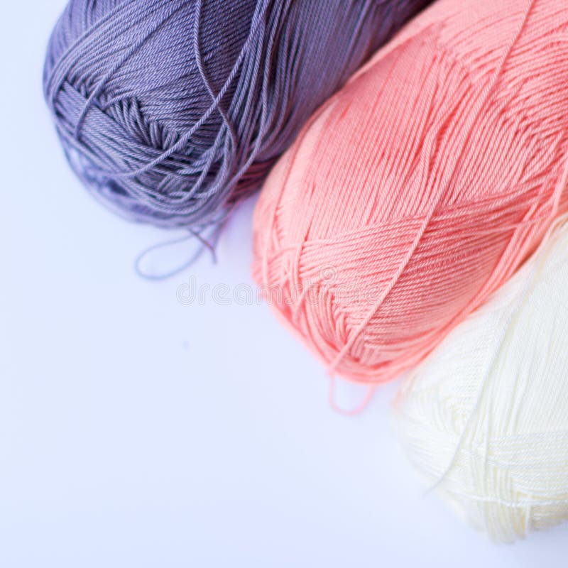Yarn from a Thin Thread on a Light Background Stock Photo - Image of ...