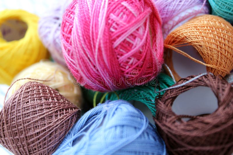 Color yarn to knit stock image. Image of carnation, green - 115469211