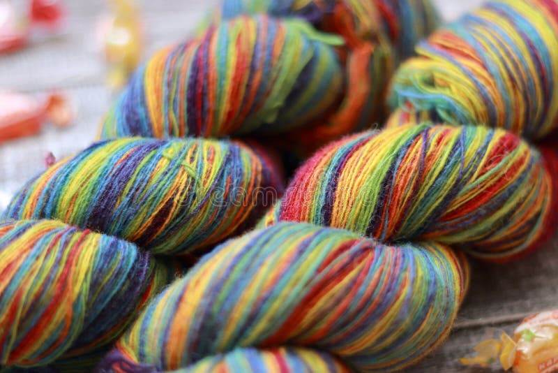 Color yarn to knit stock image. Image of carnation, green - 115469211