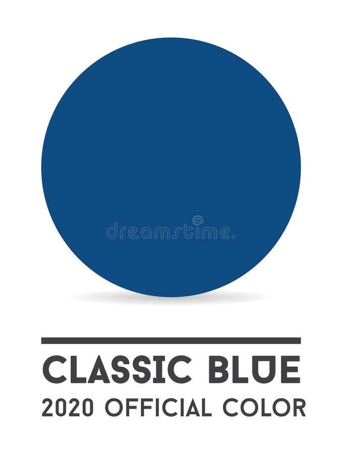 Color of the Year 2020 - Blue. Classic Blue Swatch. Vector Illustration ...