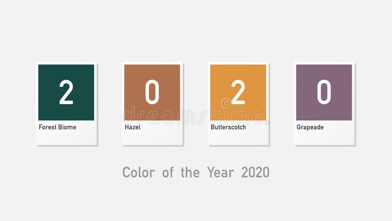 Color of the year 2020 stock vector. Illustration of number - 164103611