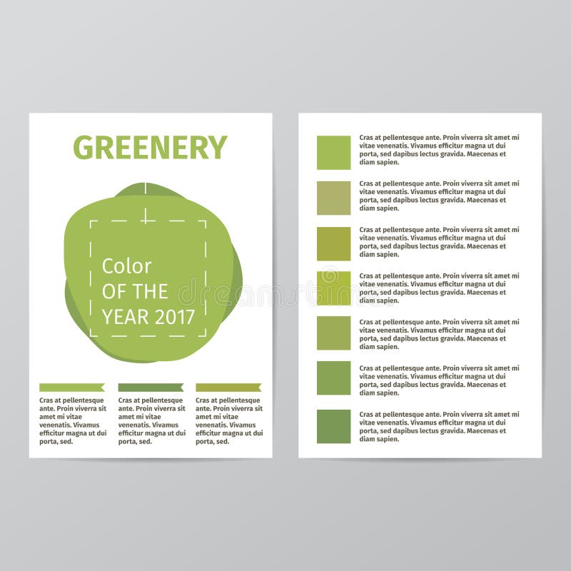 Color of the Year 2017. Greenery Beautiful Trendy Brochure Template ...