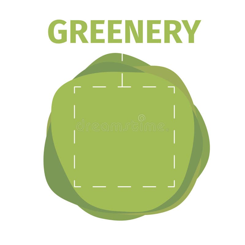 Color of the Year . Greenery Beautiful Trendy Infographic Stock Vector ...