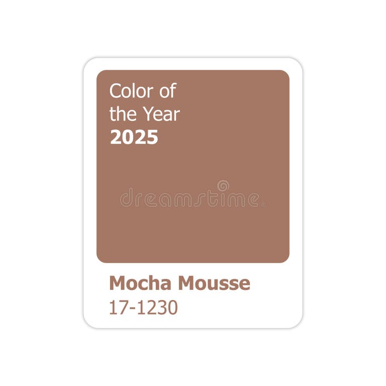 Color of the Year 2025, Mocha Mousse 17-1230. Vector Illustration Stock ...