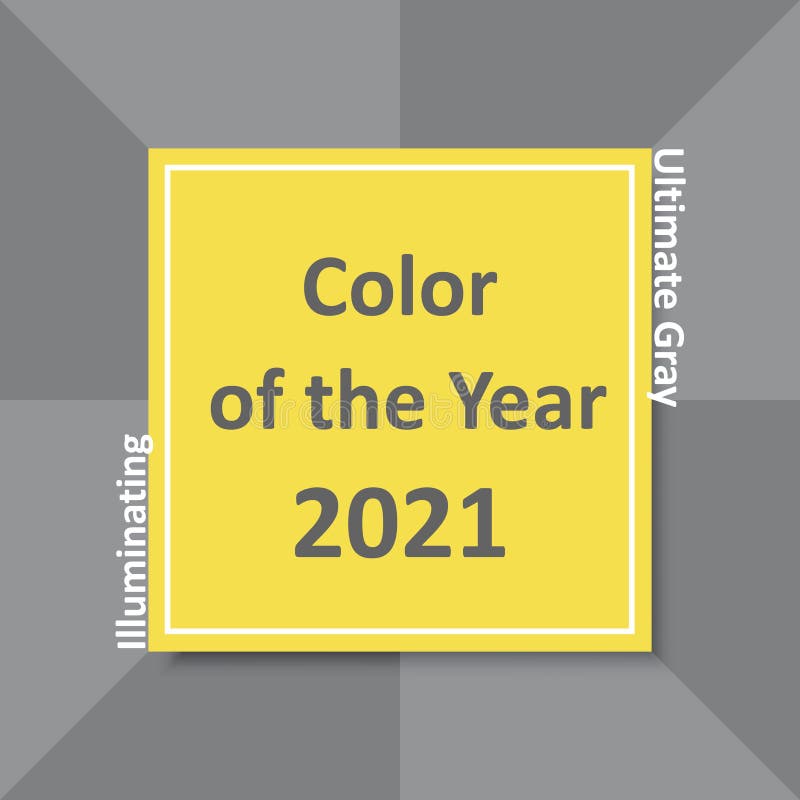 Color of the Year 2021. Trendy Illuminating Yellow Shade Editorial ...
